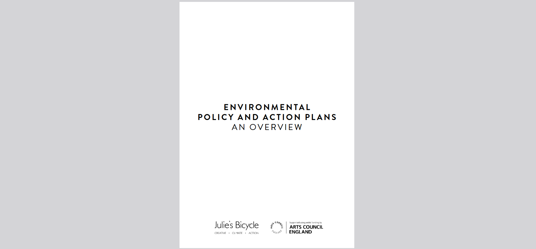 Guide: How to Write an Environmental Policy by Julie's Bicycle - YOUROPE